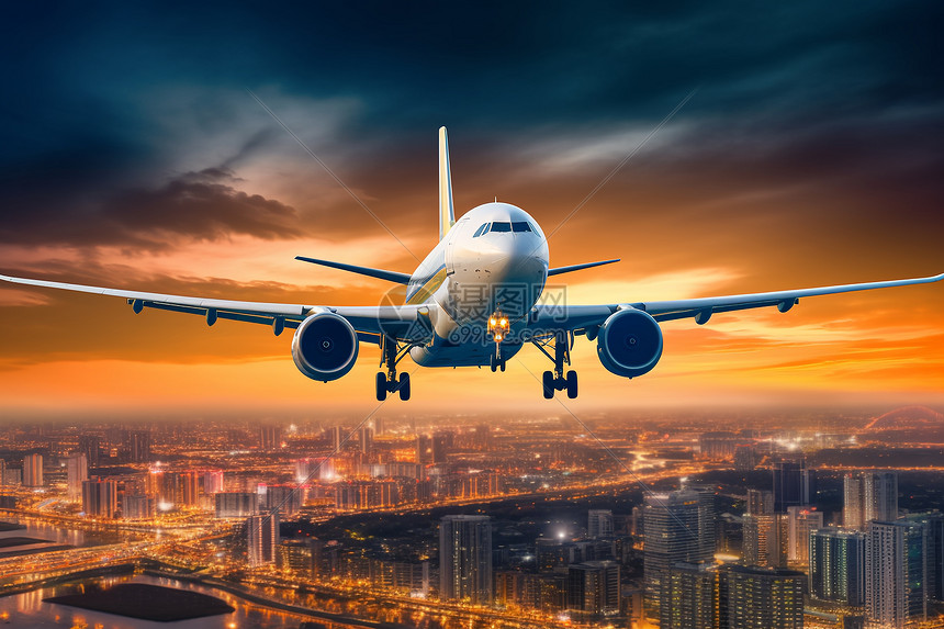 飞行中的飞机高清图片下载-正版图片600177358-摄图网