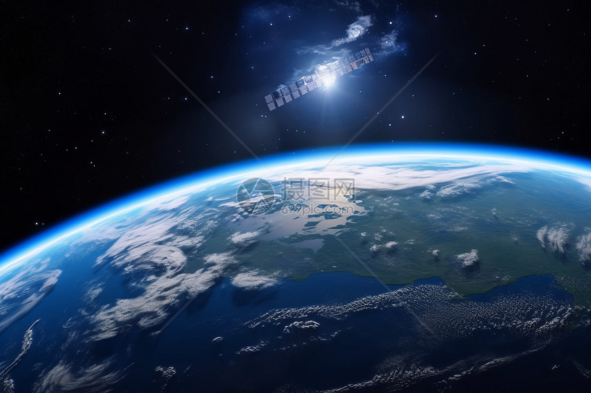 美丽的地球太空高清图片下载-正版图片600179837-摄图网