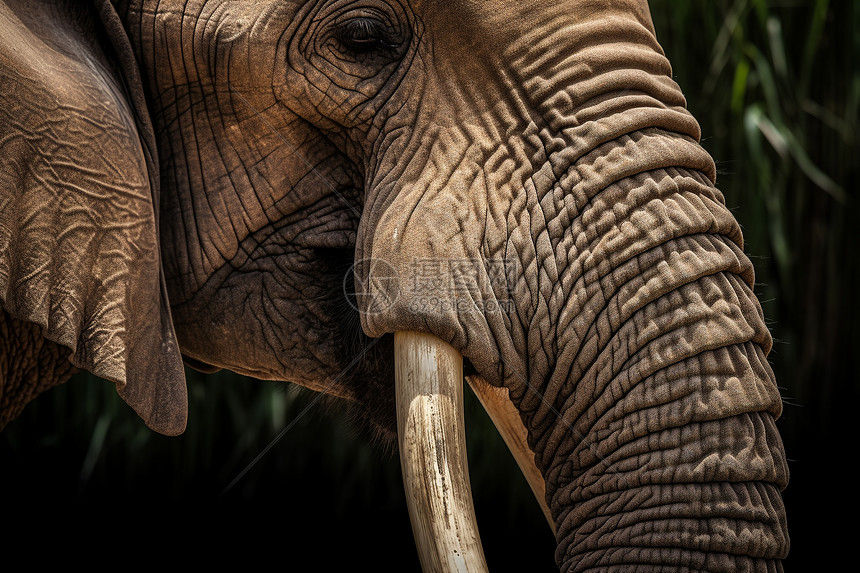 大象的长牙高清图片下载-正版图片600180401-摄图网