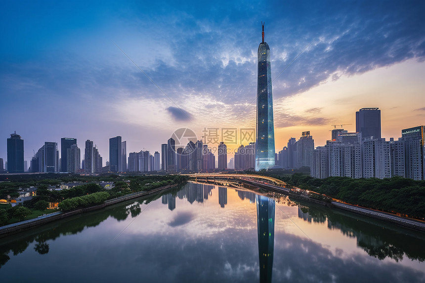 城市的地标建筑高清图片下载-正版图片600183356-摄图网