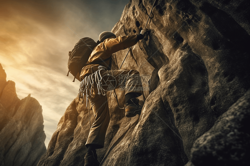 挑战攀岩高清图片下载-正版图片600183511-摄图网