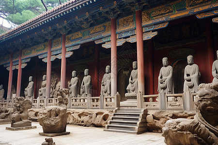 传统佛教寺院高清图片下载-正版图片600188755-摄图网