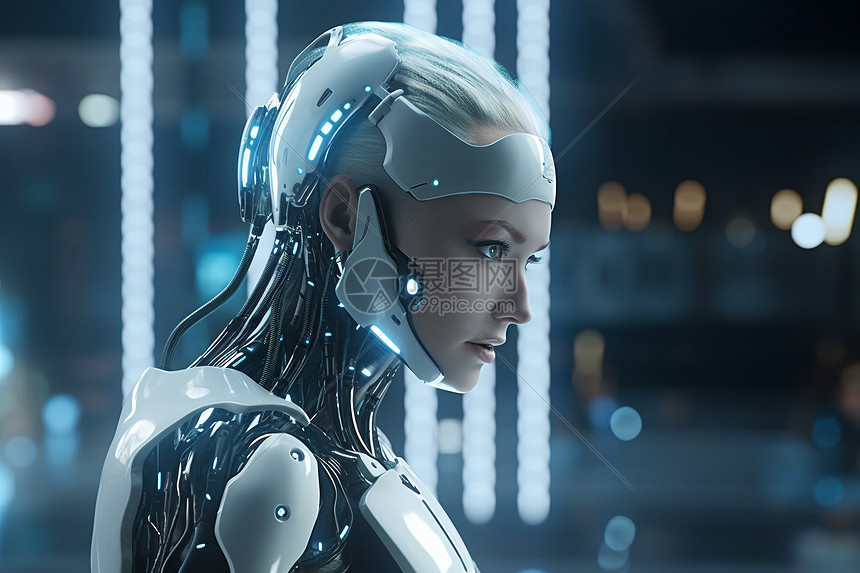 侧脸的机器人图片素材-正版创意图片600191327-摄图网