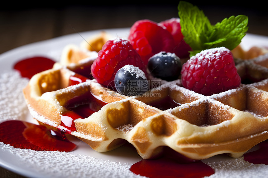 美味的华夫饼高清图片下载-正版图片600192830-摄图网