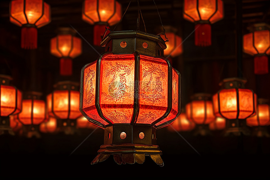 中式传统灯笼高清图片下载-正版图片600194448-摄图网