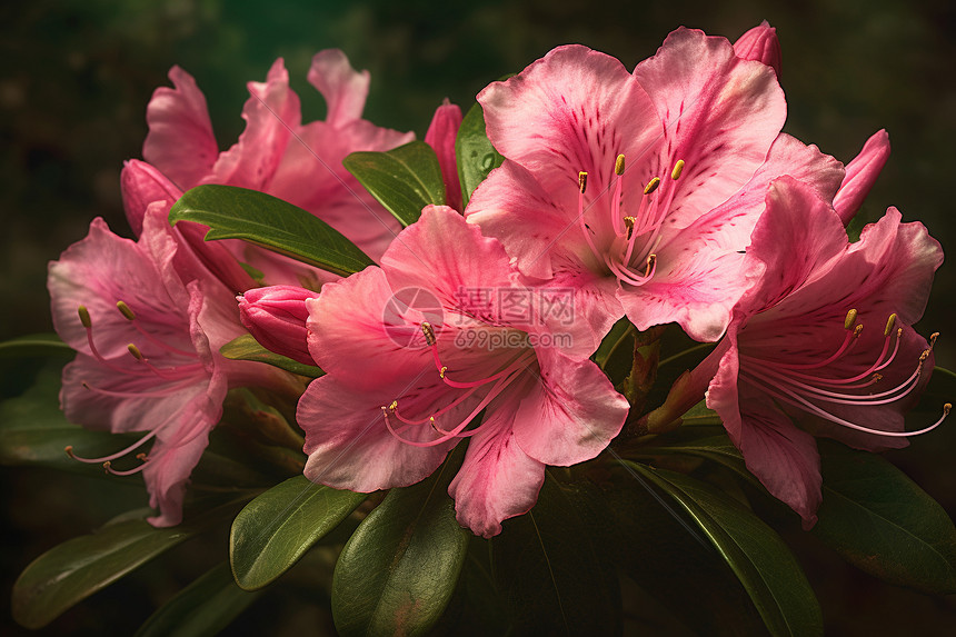 粉红色的杜鹃花高清图片下载-正版图片600194853-摄图网