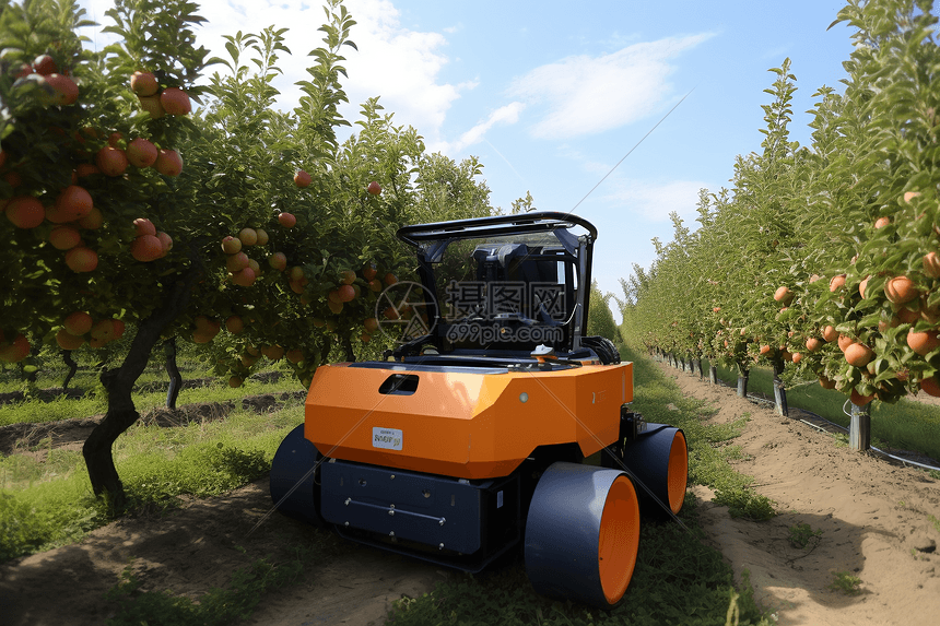 机器人采摘水果高清图片下载-正版图片600195421-摄图网