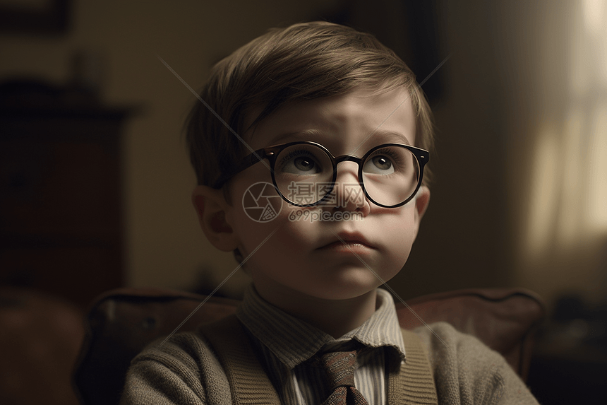 聪明的小男孩高清图片下载-正版图片600195449-摄图网