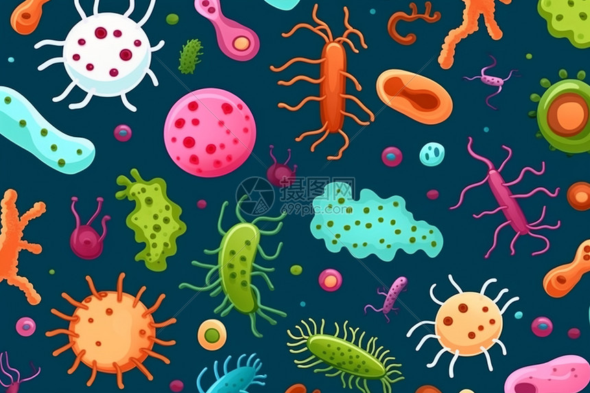 各种微生物图案插画图片下载-正版图片600196765-摄图网