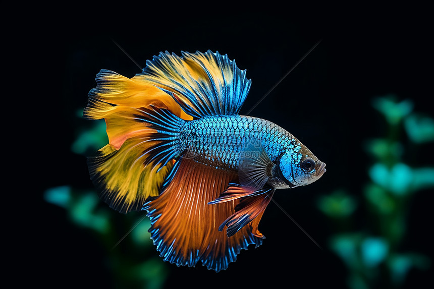 单独生活的斗鱼高清图片下载-正版图片600199351-摄图网