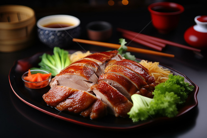 北京烤鸭的特写镜头高清图片下载-正版图片600204170-摄图网