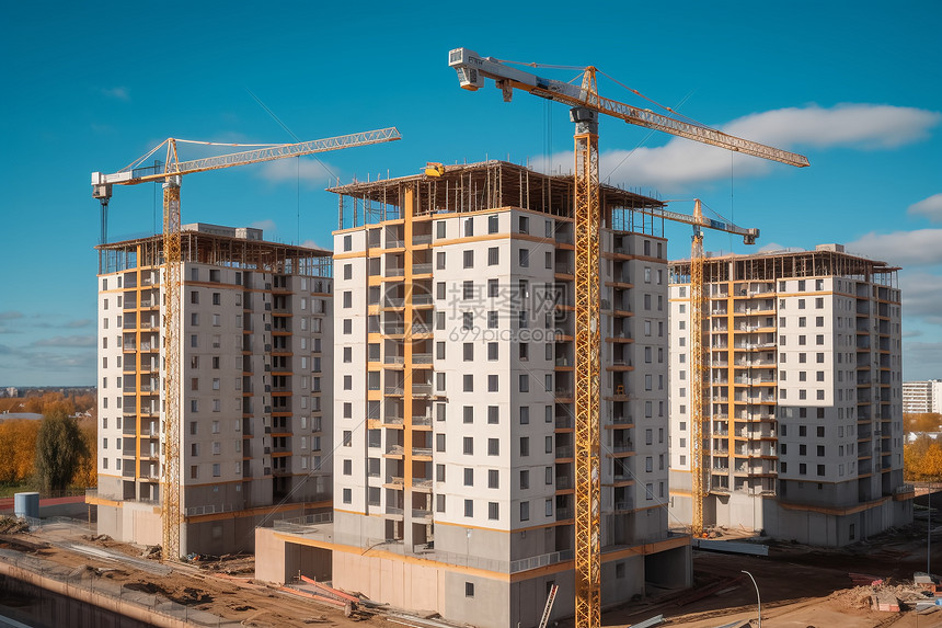 即将建设完成的楼房高清图片下载-正版图片600206803-摄图网