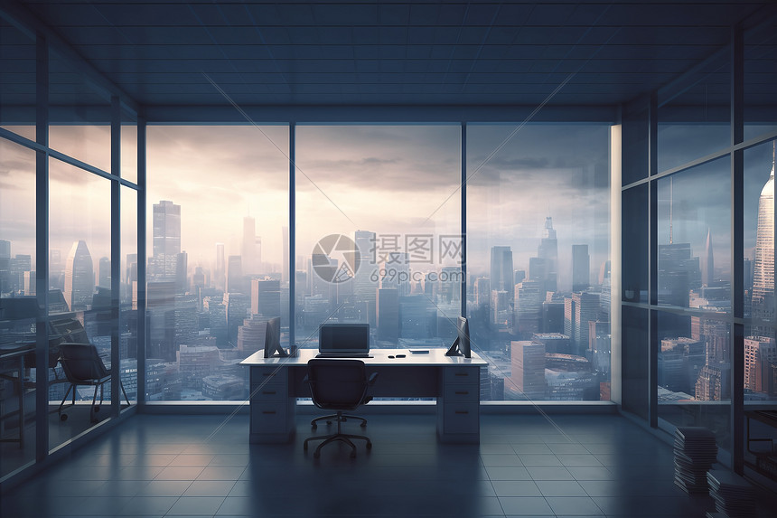 城市办公室的落地窗高清图片下载-正版图片600211326-摄图网