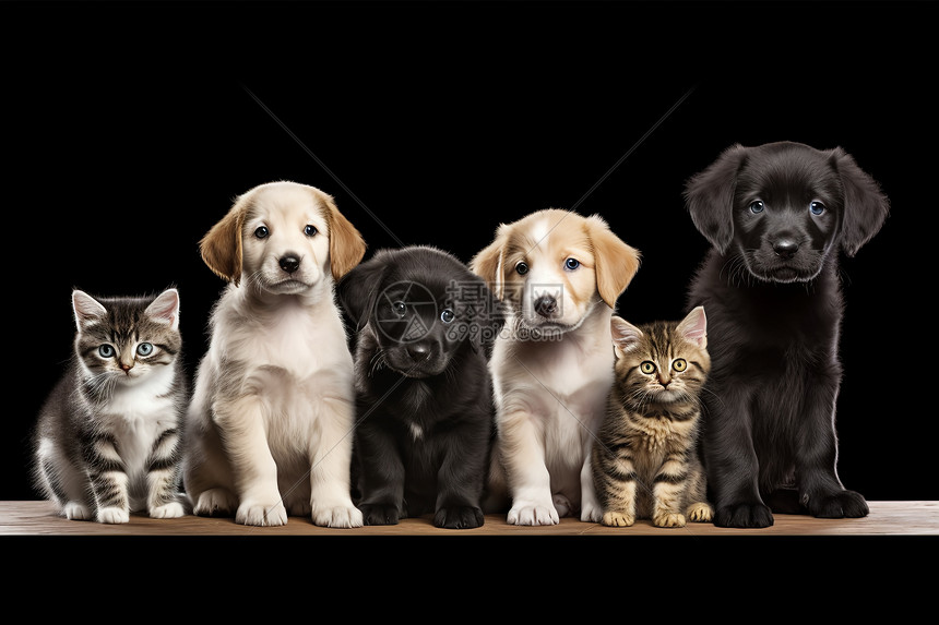 可爱的小猫和小狗高清图片下载 正版图片600220432 摄图网
