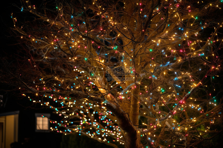 圣诞节的圣诞灯高清图片下载-正版图片600222812-摄图网