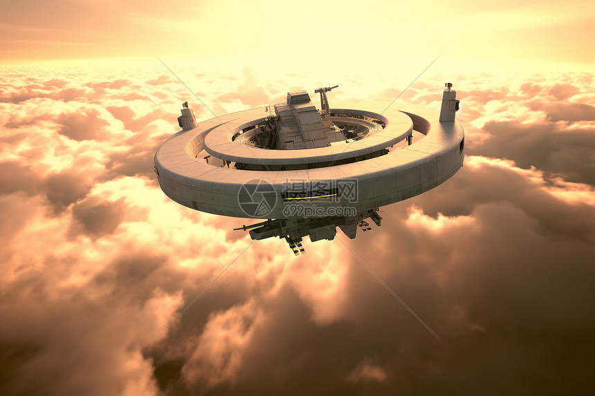 超现实的飞行器图片素材-正版创意图片600224446-摄图网