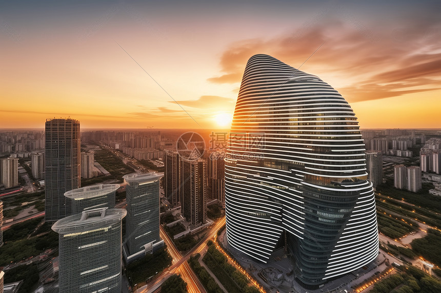 城市的各种建筑高清图片下载-正版图片600227526-摄图网