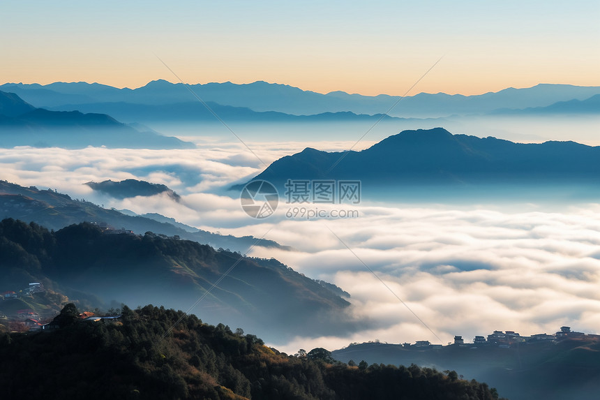 美丽的云海高清图片下载-正版图片600229650-摄图网