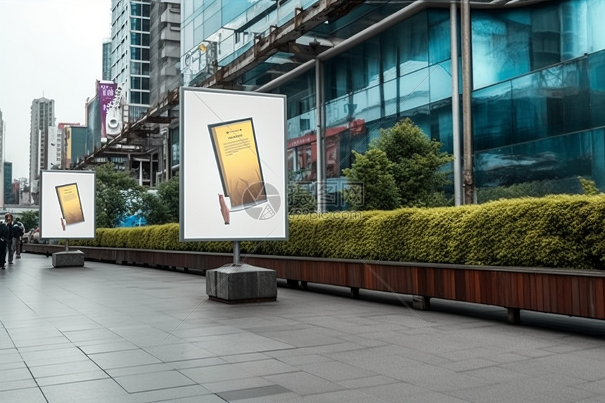 商业广告牌图片素材-正版创意图片600233386-摄图网