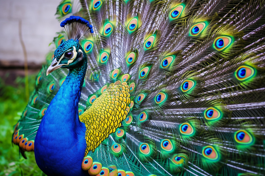 美丽开屏的孔雀高清图片下载-正版图片600234059-摄图网