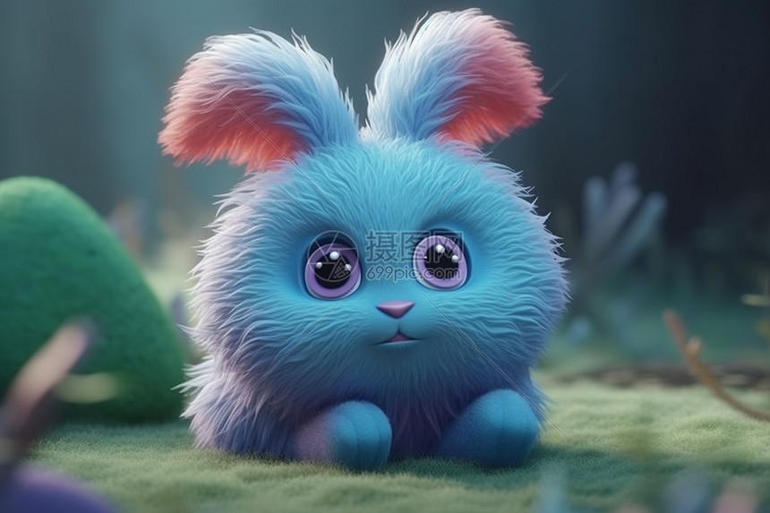 可爱的卡通小兔子插画图片下载-正版图片600235853-摄图网