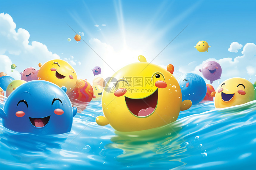 有趣的卡通图案插画图片下载-正版图片600236967-摄图网