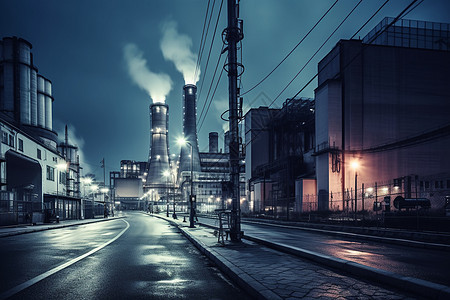 工厂的工业烟囱高清图片下载-正版图片600239571-摄图网