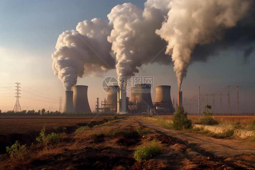 正在排放的烟囱高清图片下载-正版图片600239573-摄图网