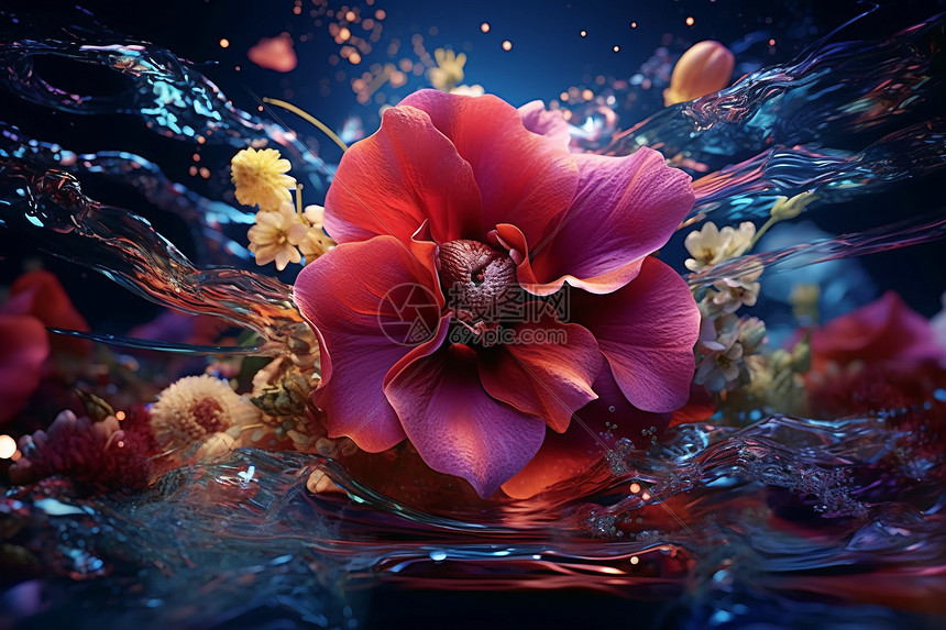 鲜艳的花朵图片素材-正版创意图片600240403-摄图网