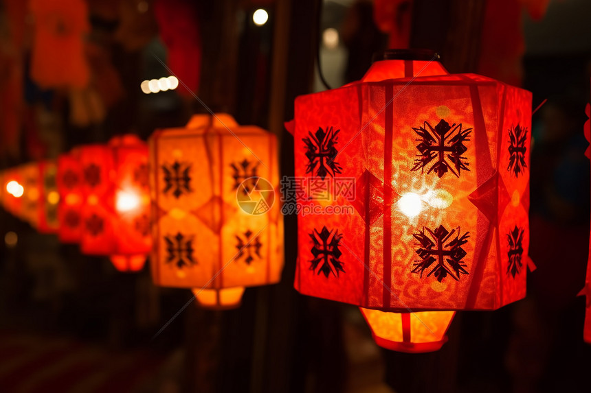 中秋节灯笼高清图片下载-正版图片600240850-摄图网