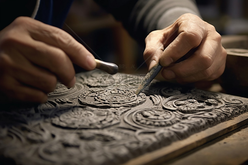 工匠精心雕刻高清图片下载-正版图片600241066-摄图网