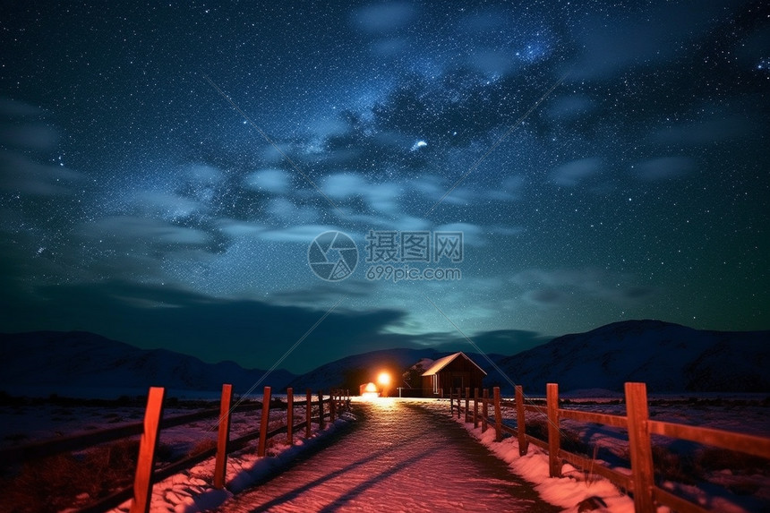 夜晚美丽的星空高清图片下载-正版图片600243364-摄图网