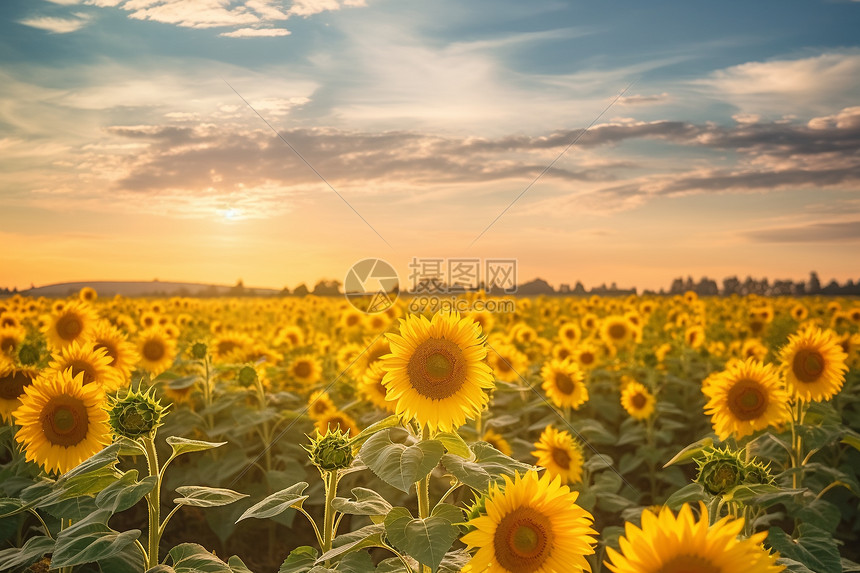 唯美的向日葵风景高清图片下载-正版图片600248941-摄图网