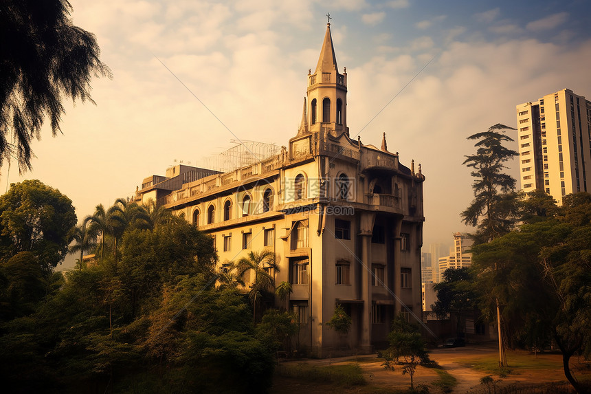 美丽的建筑风景高清图片下载-正版图片600252485-摄图网