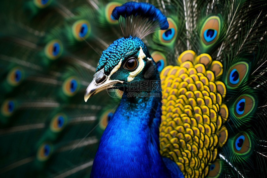 美丽的野生孔雀高清图片下载-正版图片600256498-摄图网