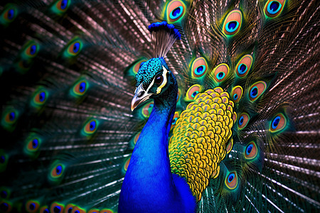 孔雀充满活力的羽毛高清图片下载-正版图片600260013-摄图网
