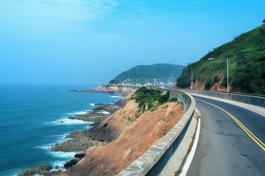 海边的公路高清图片下载-正版图片600257069-摄图网