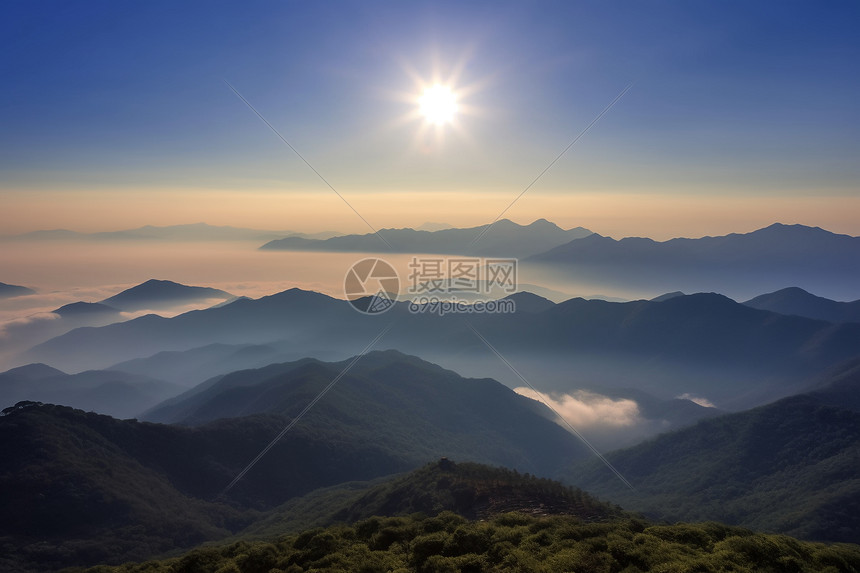 早晨的太阳高清图片下载-正版图片600257226-摄图网