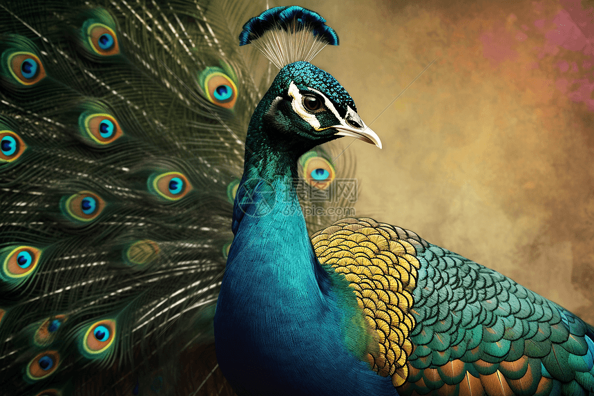 骄傲的孔雀高清图片下载-正版图片600260016-摄图网