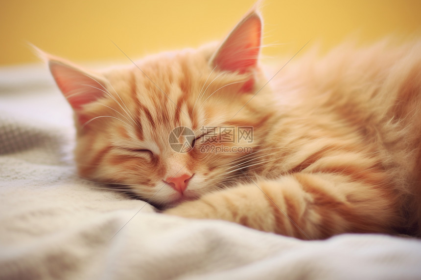 可爱的小猫在睡觉高清图片下载-正版图片600260875-摄图网