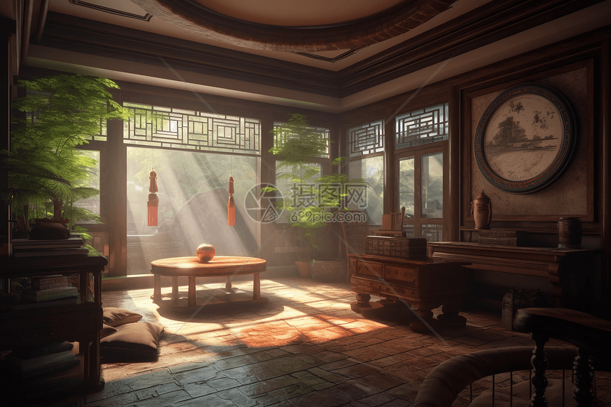 禅静的中医冥想室高清图片下载-正版图片600262084-摄图网