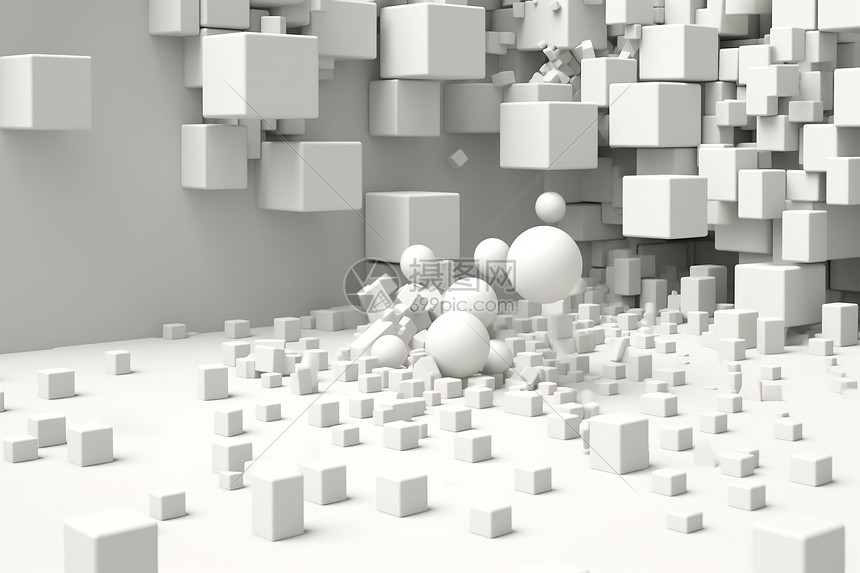 三维的几何结构图片素材-正版创意图片600262718-摄图网