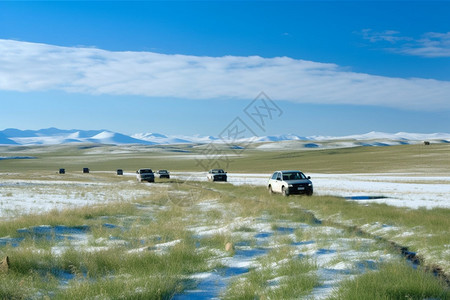 坝上草原汽车高清图片下载-正版图片600271073-摄图网