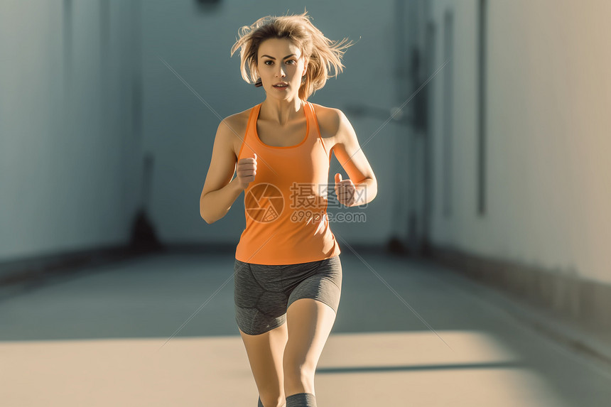 跑步的女人高清图片下载-正版图片600272726-摄图网