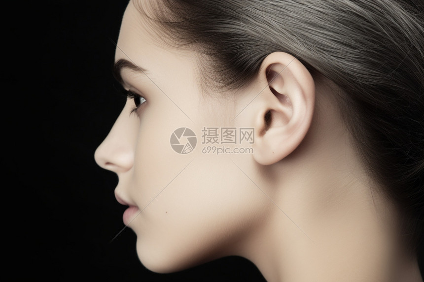 外国模特的侧面高清图片下载-正版图片600274518-摄图网