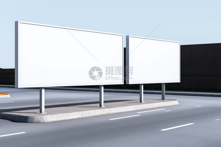 户外的广告牌高清图片下载-正版图片600279362-摄图网
