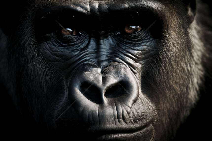 大猩猩的面部表情高清图片下载-正版图片600289500-摄图网