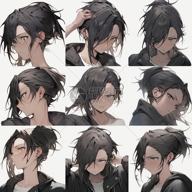 动漫风格的男性头像插画图片下载-正版图片600292091-摄图网