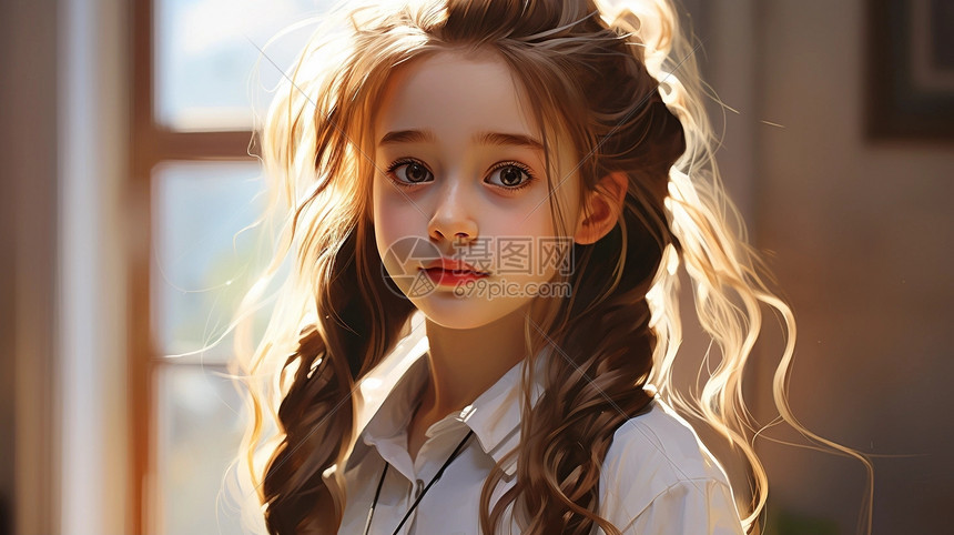 可爱的女孩高清图片下载-正版图片600292102-摄图网