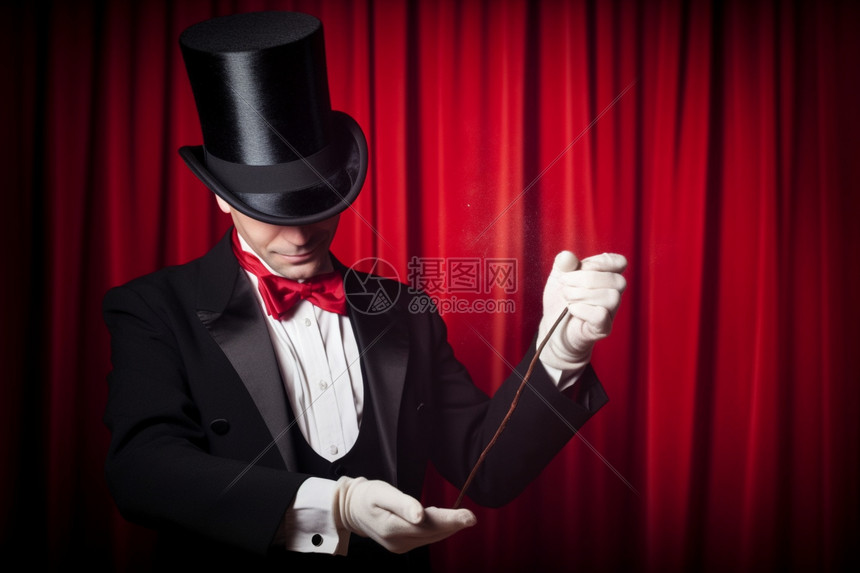 舞台上表演的魔术师高清图片下载-正版图片600296697-摄图网